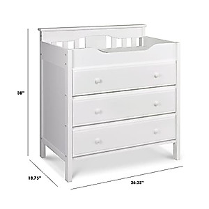 DaVinci Jayden 3-Drawer Changer Dresser in White, Greenguard Gold Certified