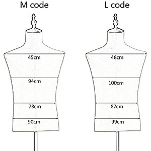 Dressmakers Mannequin Body Male Adjustable Mannequin Body Torso with Triangle Base | Bust Dressmakers Dummy for Window Shop Clothes Display