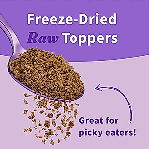 Halo Freeze Dried Raw Skin & Coat Topper, Beef And Salmon Skin Recipe, Raw, Real Meat Topper, All Life Stages, 1lb Bag