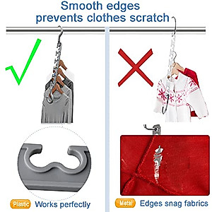 Closet Organizers and Storage,12 Pack Closet Organizer Hangers,Magic Space Saving Hangers Sturdy Clothes Organizer for Heavy Clothes,Girls College Dorm Room Essentials,Home Essentials Closet Storage