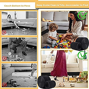 TEUVO 11cm x 3m Toy Blocker for Under Bed and Under Couch, Under Couch Blocker for Babies and Pets Toys from Going Sliding Adjustable Gap Bumper Under Sofa & Furniture
