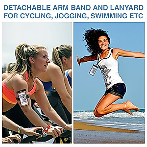 ⚡ [ PREMIUM QUALITY ] Universal Waterproof Phone Holder with ARM BAND & LANYARD - Best Grade Water Proof, Dustproof, Snowproof Case for iPhone 12 Pro Max, 12 Mini, S21 Ultra, S20, OnePlus 8, Pixel 5