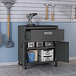 Manhattan Comfort Fortress Storage Units, Charcoal Gray