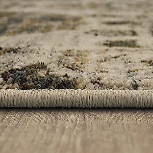 Mohawk Home Belgravia Transitional Geometric, Ornamental Gray 8' x 11' Area Rug Perfect for Living Room, Dining Room, Office