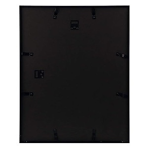 AUEAR, 16x20 Picture Frame - Display Photos 11x14 with Mat or 16x20 Without Mat - Aluminum Metal Pictures Frame for Wall Mounting - Real Glass (Black)