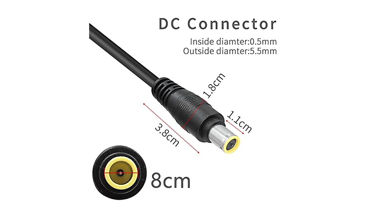 14 AWG Solar Extension Cable YACSEJAO 10FT/3M DC 8mm Power Plug ...