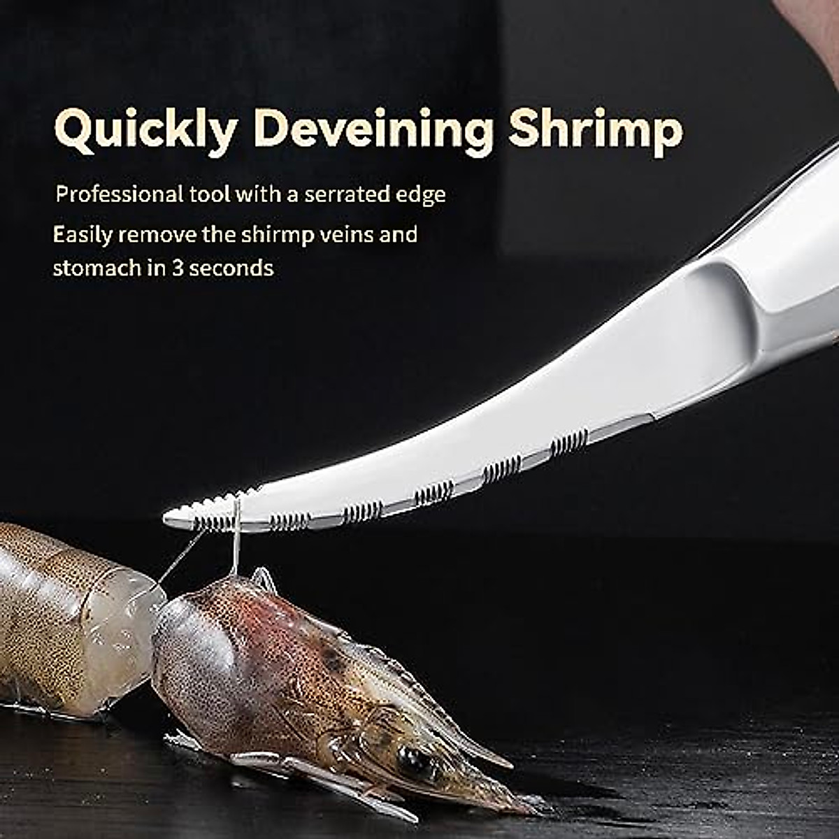 ADORAMBLING Shrimp Deveiner Tool Stainless Steel Shrimp Peeler and Deveiner Tool Seamless Shrimp Deveiner Efficient Shrimp Peeler Portable Shrimp Cleaner Shrimp Cleaning Tool for Easy Shrimp Deveining