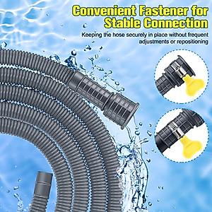 Saillong Patent Pending Dehumidifier Drain Hose, Flexible Universal Drain Hose with Cuttable Rubber Adapter and Connect Clamp, Hose Replacement for Dehumidifiers, Air Conditioners(13 Feet)