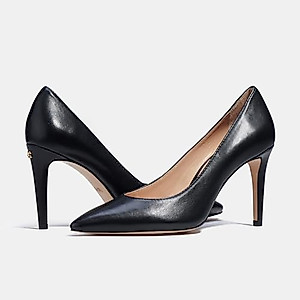 Coach Women's Skyler Leather Pump, Black, 9