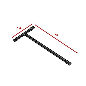 Pit Posse PP2587 3-Way T-Handle Wrench Removable 8mm 10mm 12mm Sockets