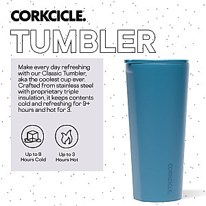 Corkcicle Classic Triple Insulated Coffee Mug with Lid, North Shore, 24 oz – Stainless Steel Travel Tumbler Keeps Beverages Cold 9+hrs, Hot 3hrs – Cupholder Friendly Travel Coffee Tumbler