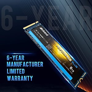 INLAND 8TB Performance Plus NVMe Internal Gaming SSD Solid State Drive - Gen4 PCIe, M.2 2280, DRAM Cache, 176-Layer TLC 3D NAND Flash, Up to 7000MB/s