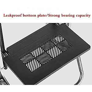 Folding Shopping Cart, Stair Climbing Cart with Swivel Wheels Grocery Utility Cart Hand Cart Lightweight Folding Shopping Cart Easy to Clean (Blue 50 Pounds Capacity) (Blue 50 Pounds Capacity)