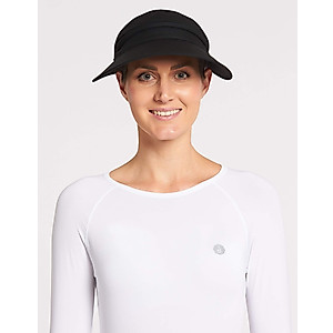 Solbari UPF 50+ Protective Wanderlust Visor for Women – One Size, Black