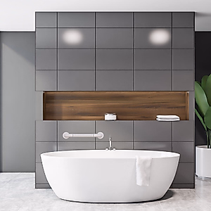 supregear Bathroom Grab Bar Rail, 16 in Non-Slip ABS 304 Stainless Steel Bathroom Handle Balance Grab Bar for Elderly Children Bathtub Toilet Bedroom, Concealed Screw Wall Mounted