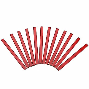 FTVOGUE 72Pcs 175mm Red Carpenter Pencil Octagonal Hard Woodworking Marking Pencils
