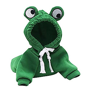 HonpraD Clothing Jacket Dog Coat Warm Casual for Dogs Clothes Pet Clothes Sweater Small Dogs Female (Green, XL)