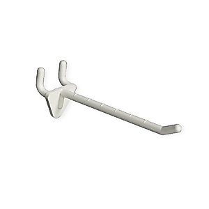 Azar Displays 800074-WHT 4-Inch Plastic Hook, 50-Pack,White
