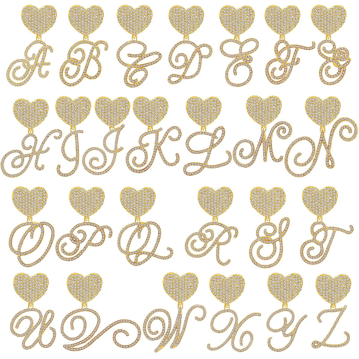 PTJDSMF Gold Initial Cuban Link Chain for Women Miami Iced Out Chain for women Bling Diamond Chain Necklace Hip Hop Jewelry (M)