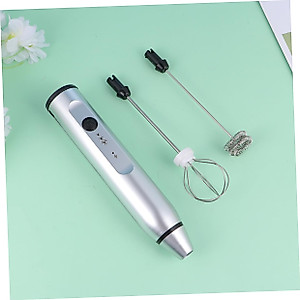 SHOWERORO Rechargeable Maker Whisk Stirrer Handheld Blender 3-speed Beater Silver