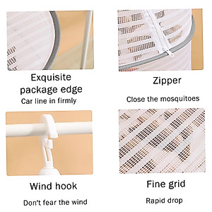 bbJJbbY Herb Drying Rack Net 3 Layers Mesh Hanging Clothes Drying Racks with Zip Windproof Hook 37x23.62x15.75 in Breathable Drying Rack for Vegetables, Fish Home Supplies