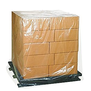 Aviditi 48" x 42" x 48" Pallet Covers/Bin Liners, 1 Mil, Clear, Perforated Roll, Use to Protect Pallets and Equipment During Shipment or Storage (1 Roll of 150)