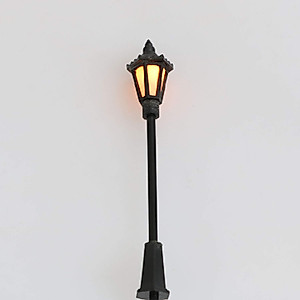 Maxmoral 10pcs 70mm Model Railway Antique Lamp Garden Street Light HO OO TT Scale 1:100 New