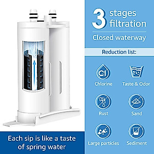 Waterdrop Replacement for Frigidaire® & Electrolux® WF2CB®, PureSource2®, NGFC 2000, FC100, Kenmore® 9916, EWF2CBPA®, 1004-42-FA Refrigerator Water Filter