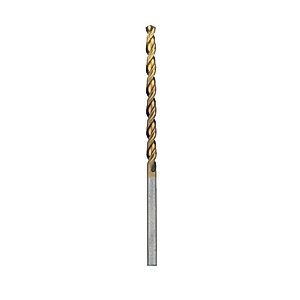 BOSCH TI2135 2-Piece 1/8 In. x 2-3/4 In. Titanium Nitride Coated Metal Drill Bit with 3/8 In. Reduced Shank for Applications in Heavy-Gauge Carbon Steels, Light Gauge Metal, Hardwood