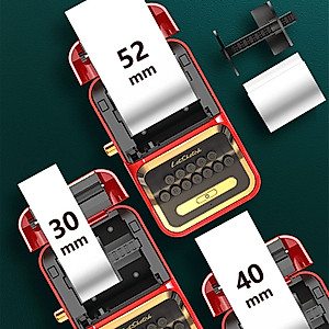 LetSketch Label Maker, Portable Bluetooth Thermal Label Printer Compatible with Android & iOS for Clothing, Retail, Mailing Address, Barcode, with 4 Roll 40 x 30mm Label (Red)