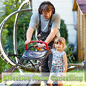 4 Pack NRR 28dB Safety Ear Muffs, Foldable Noise Reduction Safety Ear Protection Adult Noise Cancelling Earmuffs for Shooting (Red)