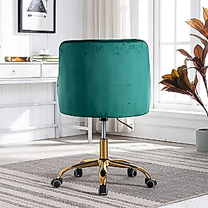 HomSof Home Office Desk Chair Modern Velvet Office Computer Chair Height Adjustable Mid-Back Task Chair