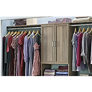 ClosetMaid SuiteSymphony Wood Closet Set, Add On Accessory Shaker Style, For Storage, Clothes, Units, Natural Gray/Satin Nickel, 25" Door Pair