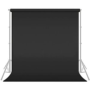 Julius Studio 10 x 12 ft. Black Backdrop Background Screen, Superior 150GSM Density Fabric Material, Premium A+ Grade Silk Texture for Professional Photo Video Studio, Family Event, Party, JSAG120