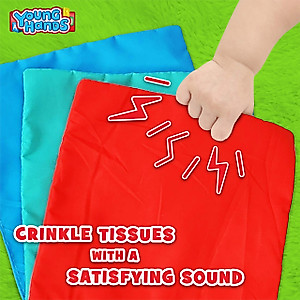 Sensory Pull Along Baby Tissue Box - Montessori Toy for Babies and Toddlers Tissue Box Learning Toys for 5 Months + STEM Educational Toys for Toddler Infant Babies (Large)