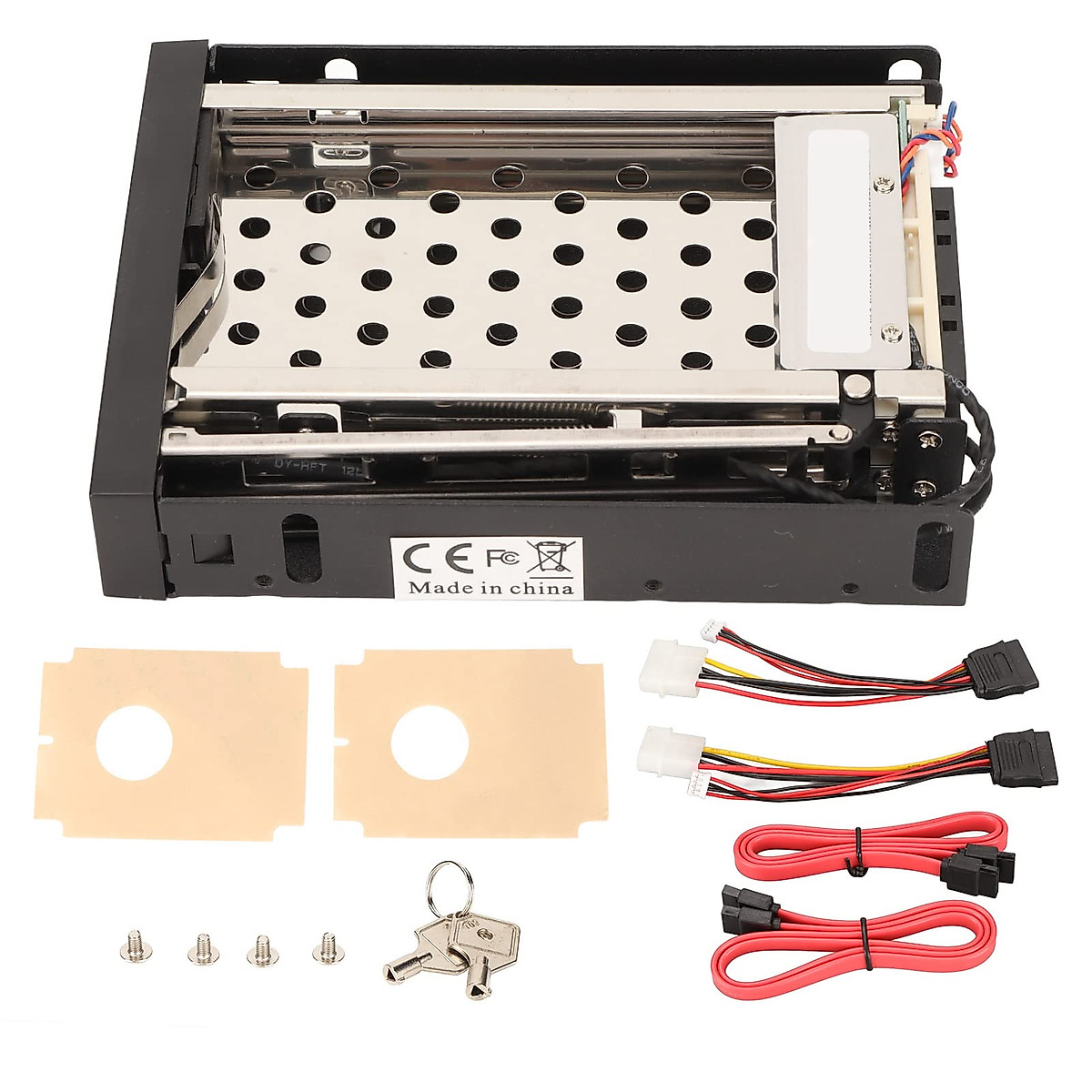 2.5inch Internal SATA Hard Drive Rack, 6Gbps Hot Swap Mobile Rack Cage for 2.5” SSD/HDD,Internal SATA I/II/III Tray Hard Drive Backplane Enclosure