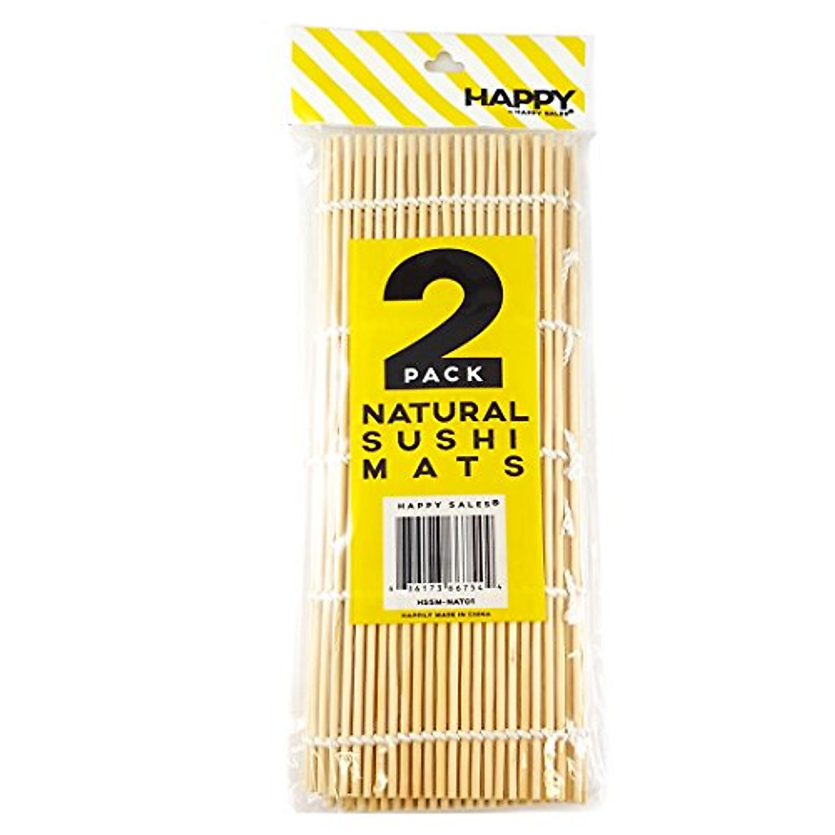Happy Sales HSSM-NAT01, Bamboo Sushi Natural 2 pc Mats