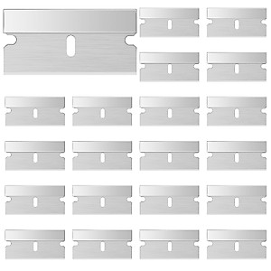 KALIONE 20 Packs Single Edge Razor Blade,Professional Razor Blade Scraper,Industrial Paint Scraper Blades,Carbon Steel Razor Blade Scraper,Safty Straight Edge Blades Replacement Kit for Cutting Tools