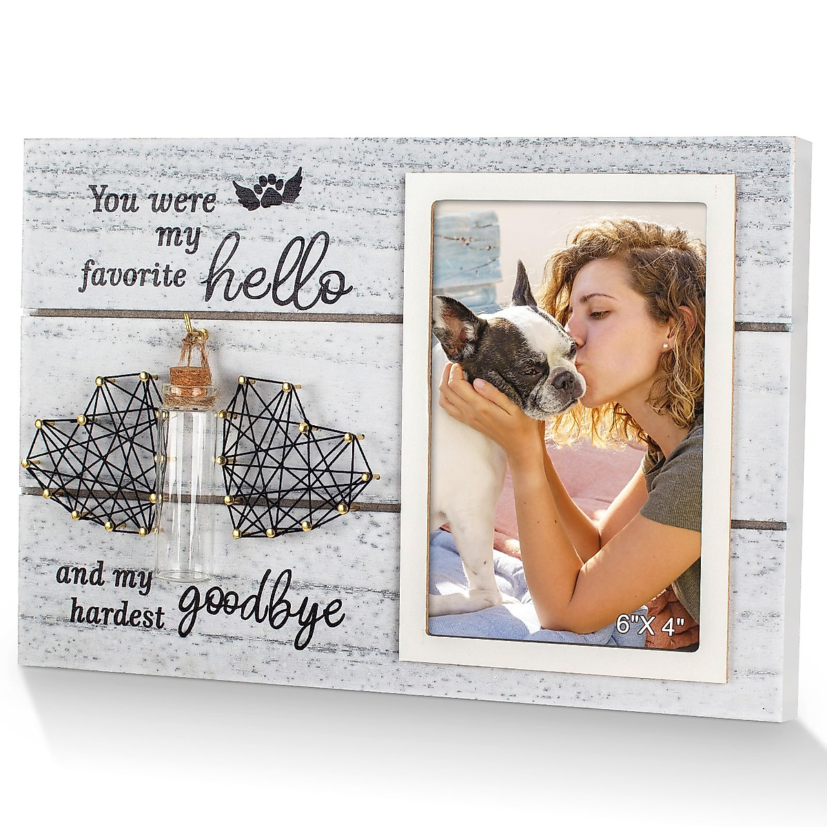 Ourea Dog Memorial Picture Frame - Dog Memorial Gifts with Pet Urns for Dogs Ash, Dog Picture Frames for Dogs That Passed - Pet Memorial Frames for Loss of Dog, Pet Memorial Frame