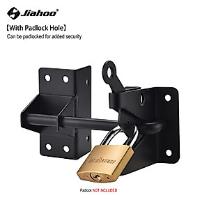 Heavy Duty Automatic Gate Latch for Wooden Fences,Self Locking Metal Gates for Vinyl Fence Outswinging Pool Gate Door Latches, Black