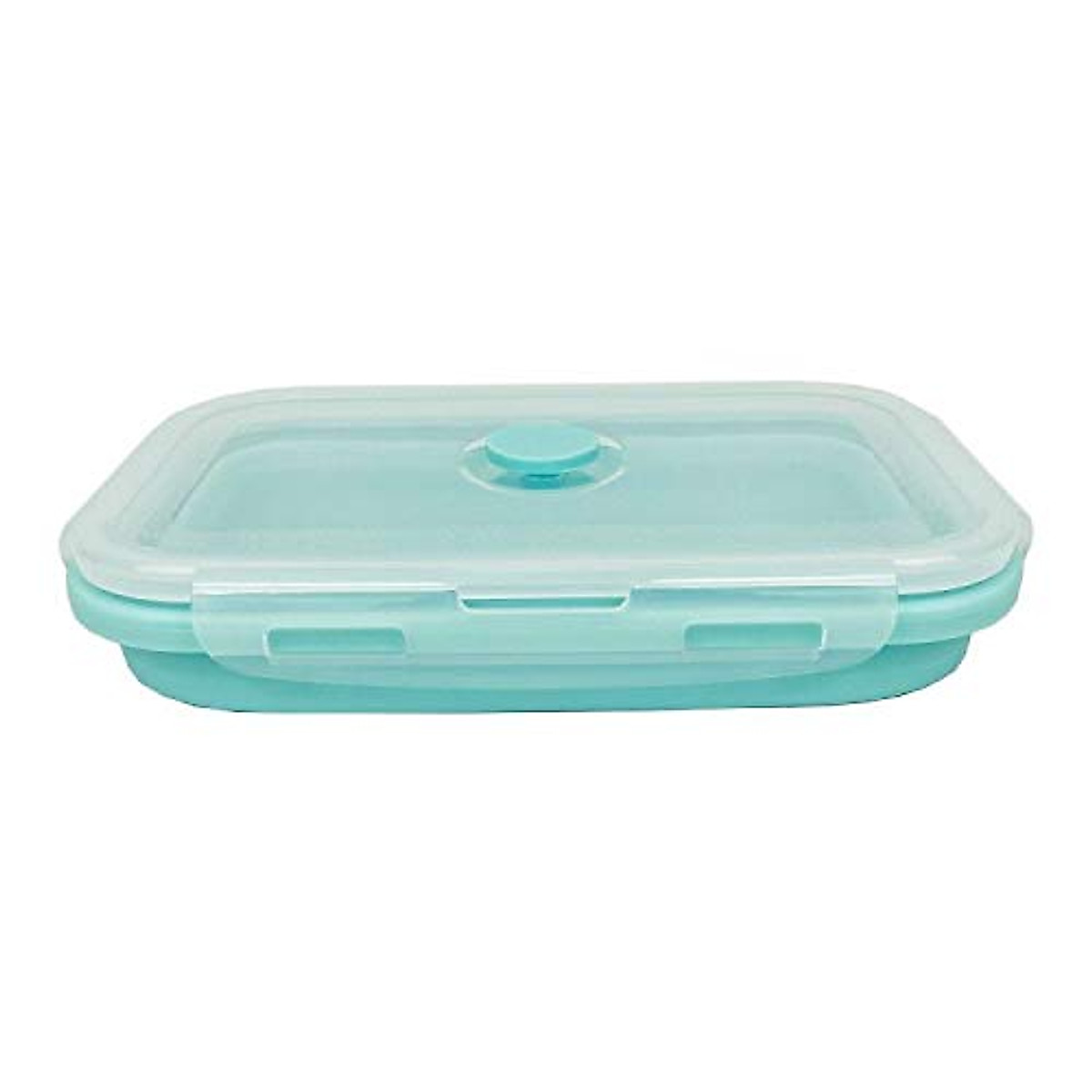 CCyanzi Set of 4 Collapsible Containers Food Storage Collapsible Bowls for Camping Collapsible Silicone Food Containers with Airtight Lids, Microwave, Freezer Safe, For Camping