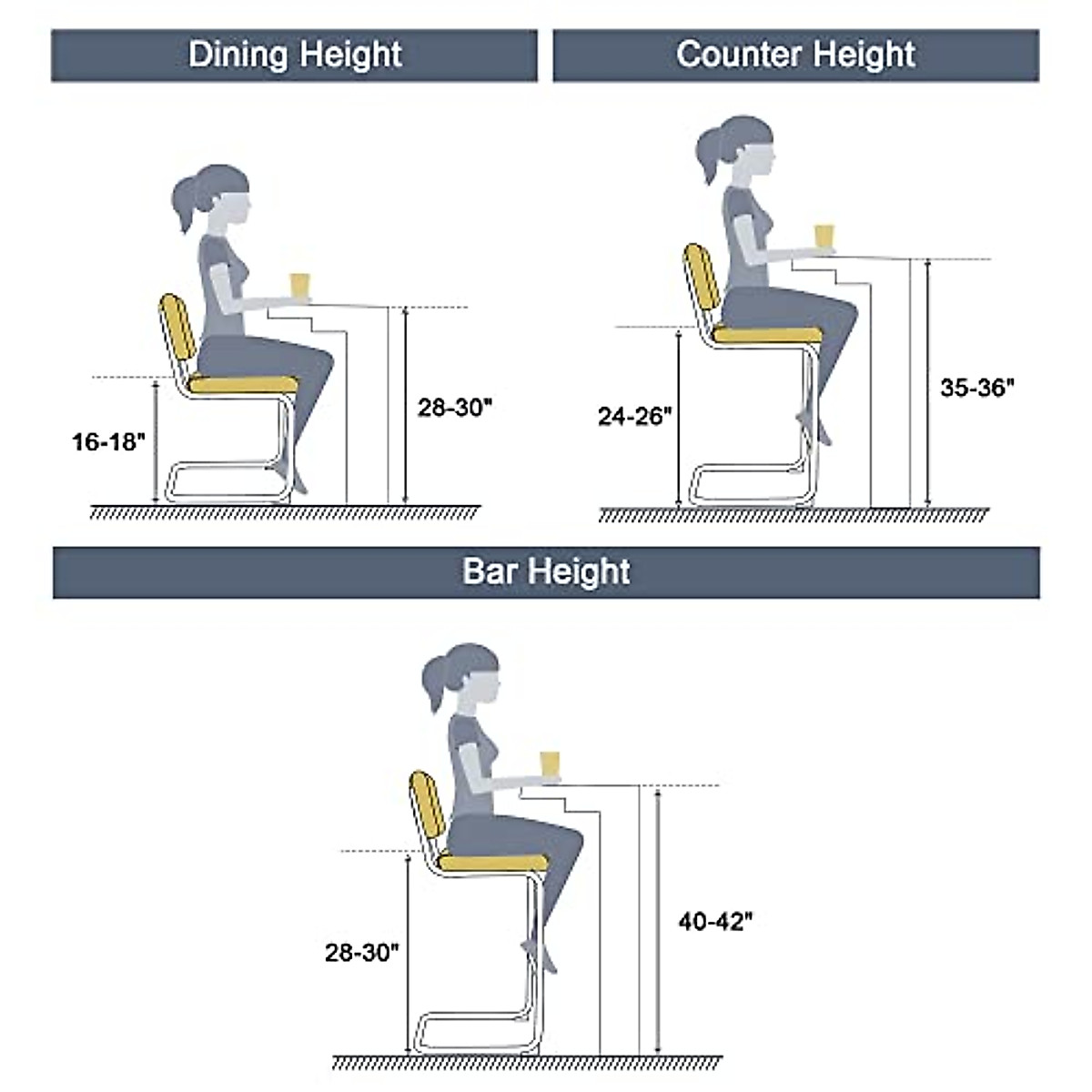 ONEVOG Modern Counter Height Stools with Velvet Backrest, 24Inch Solid Metal Legs Bar Stool Set of 2, Barstools for Kitchen Dining Party, Sturdy Bar Chairs (Green)