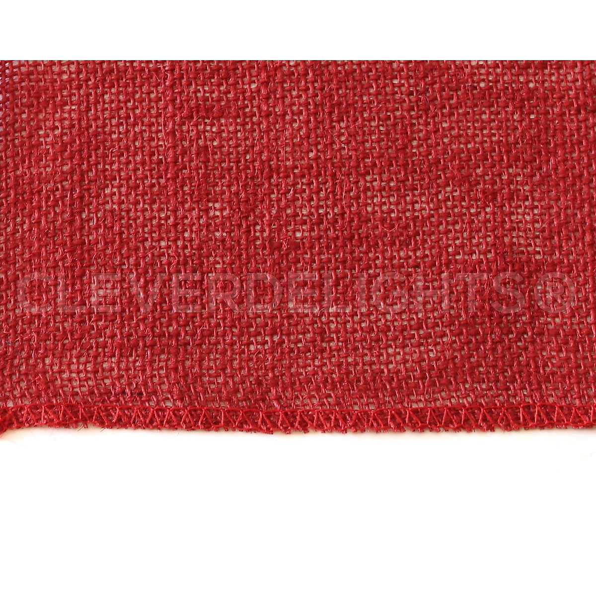 CleverDelights 20 Inch Red Burlap Squares - 12 Pack - Jute Burlap Fabric - Finished Edges - 20" x 20"