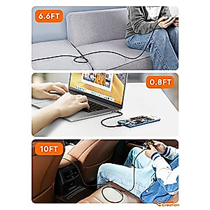 CableCreation Short USB C to USB C Cable, Type C Fast Charging USB C Cable 0.8FT, Double-Braided Exterior Compatible with Galaxy S22 Ultra S22 S21 S20 Note 20, MacBook, iPad Mini 6, iPad Pro 2020