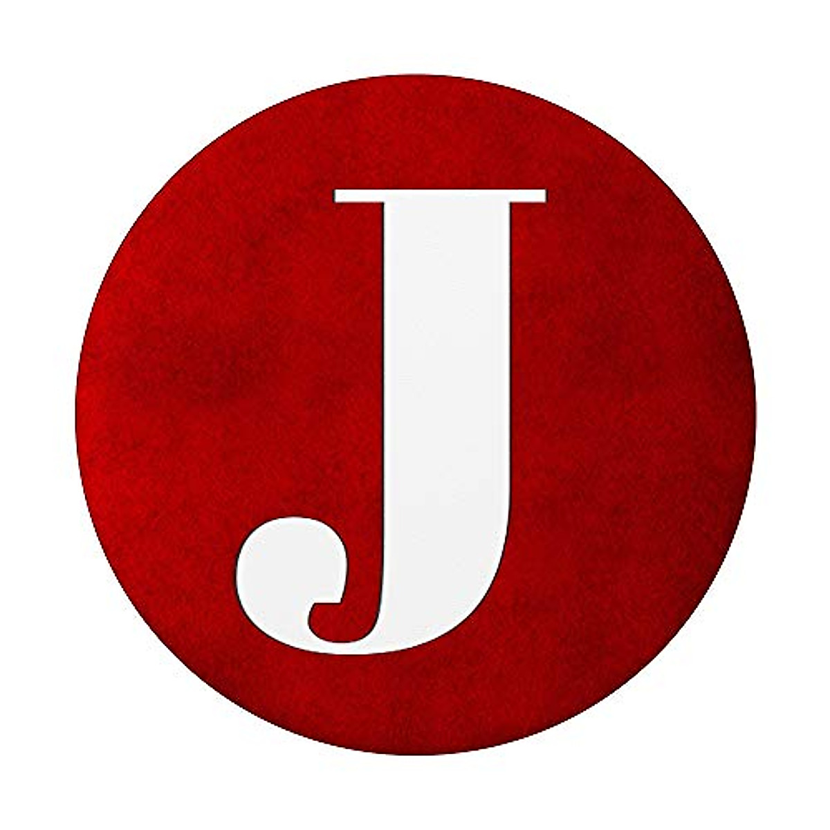 Silver White Letter J Initial Phone grip Red Pattern PopSockets Swappable PopGrip