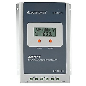 ACOPOWER 40A MPPT Solar Charge Controller 100V Input HY-MPPT40A with LCD Display