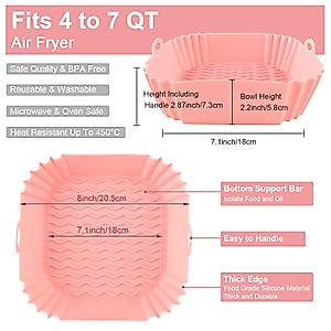 Silicone Air Fryer Liners 8inch 2PCS