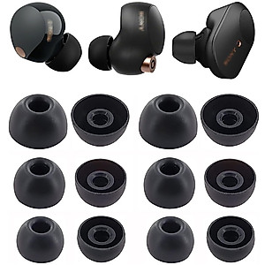 Replacement Ear Tips Compatible with Sony wf 1000xm5 / 1000xm4 / c700n Earbuds, Silicone Ear Buds Ear Cap Ear Plug Eartips Replacement for Sony Earbuds,S/M/L 3 Size 6 Pairs,Black 713