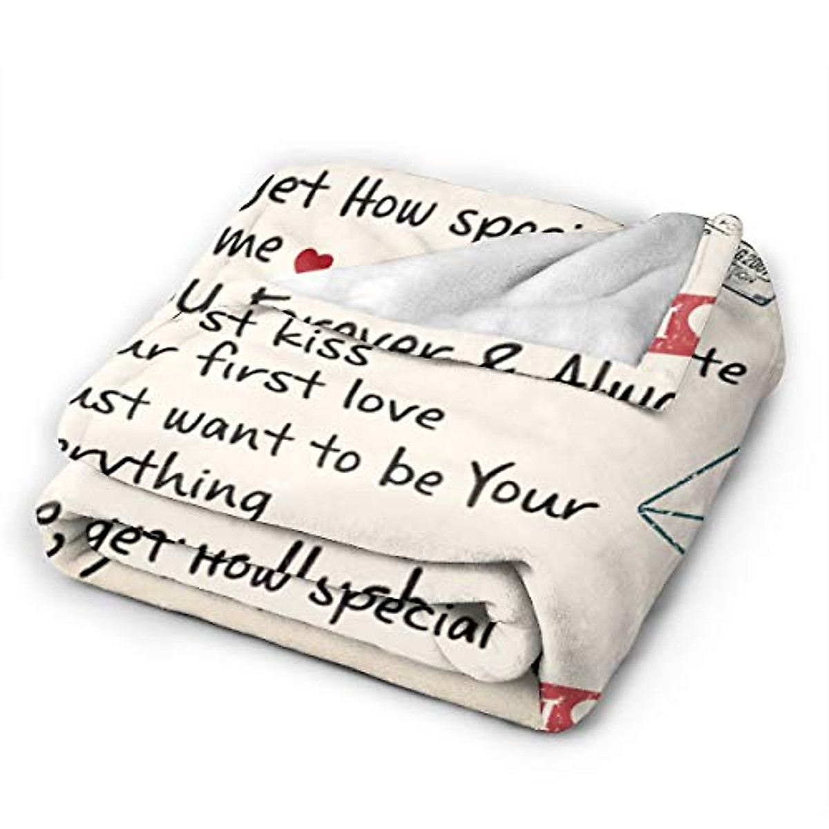Fleece Blanket Love Letter to My Wife from Husband Ultra-Soft Micro Light Weight Warm Bed Throw Blanket (to My Wife, 80"x60")