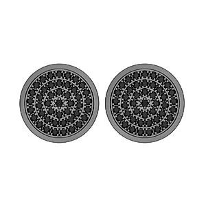 Dazzlingrock Collection Round Black Diamond Double Halo Style Screwback (Unisex) Stud Earring in Black Plated 925 Sterling Silver (0.25 ctw, Color Black, Clarity Opaque)